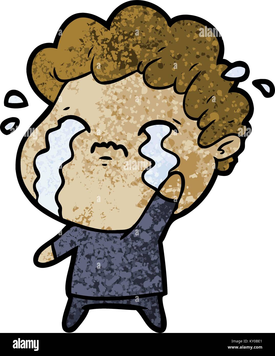 cartoon man crying Stock Vector Image & Art - Alamy