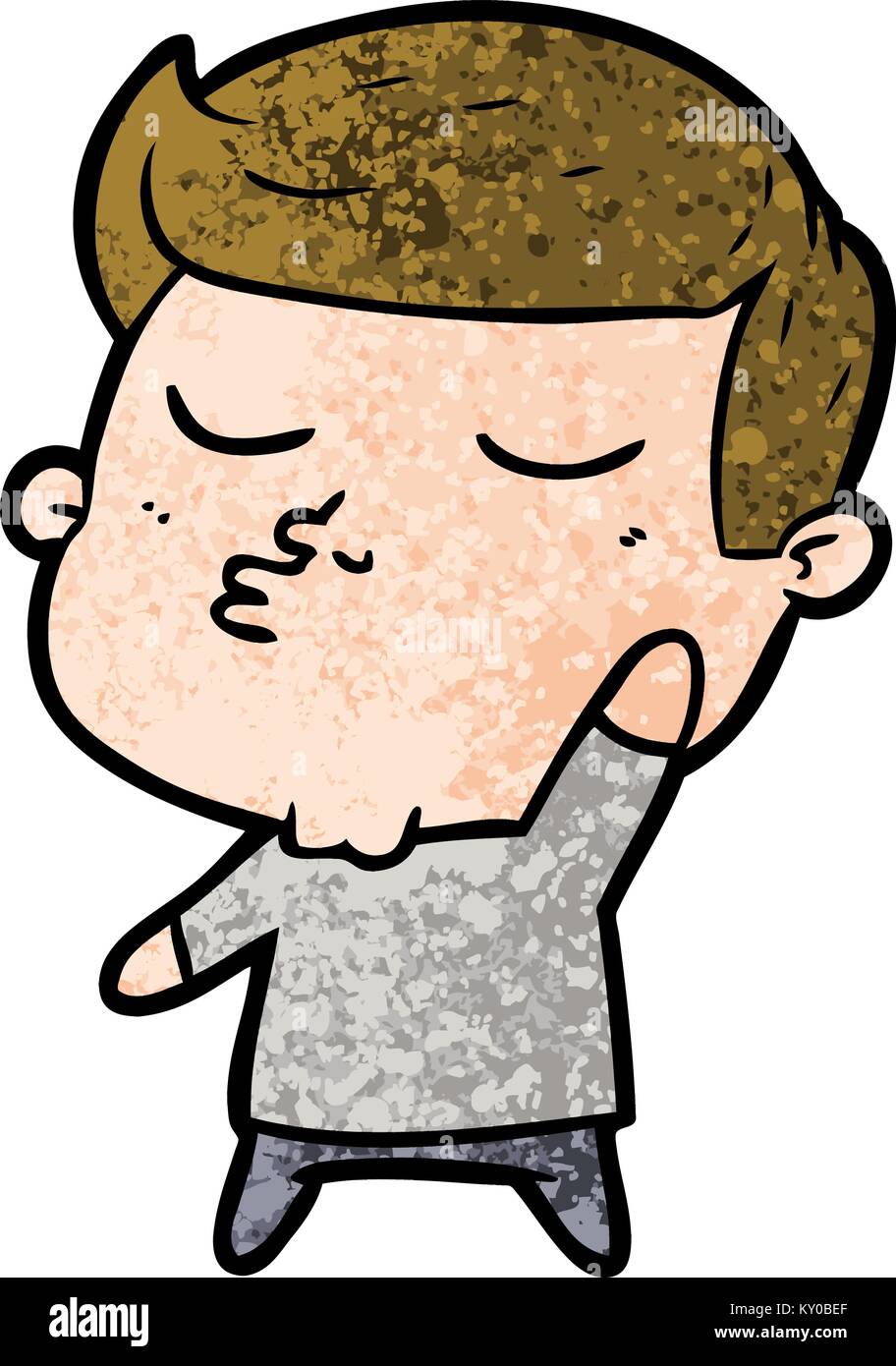 cartoon model guy pouting Stock Vector Image & Art - Alamy