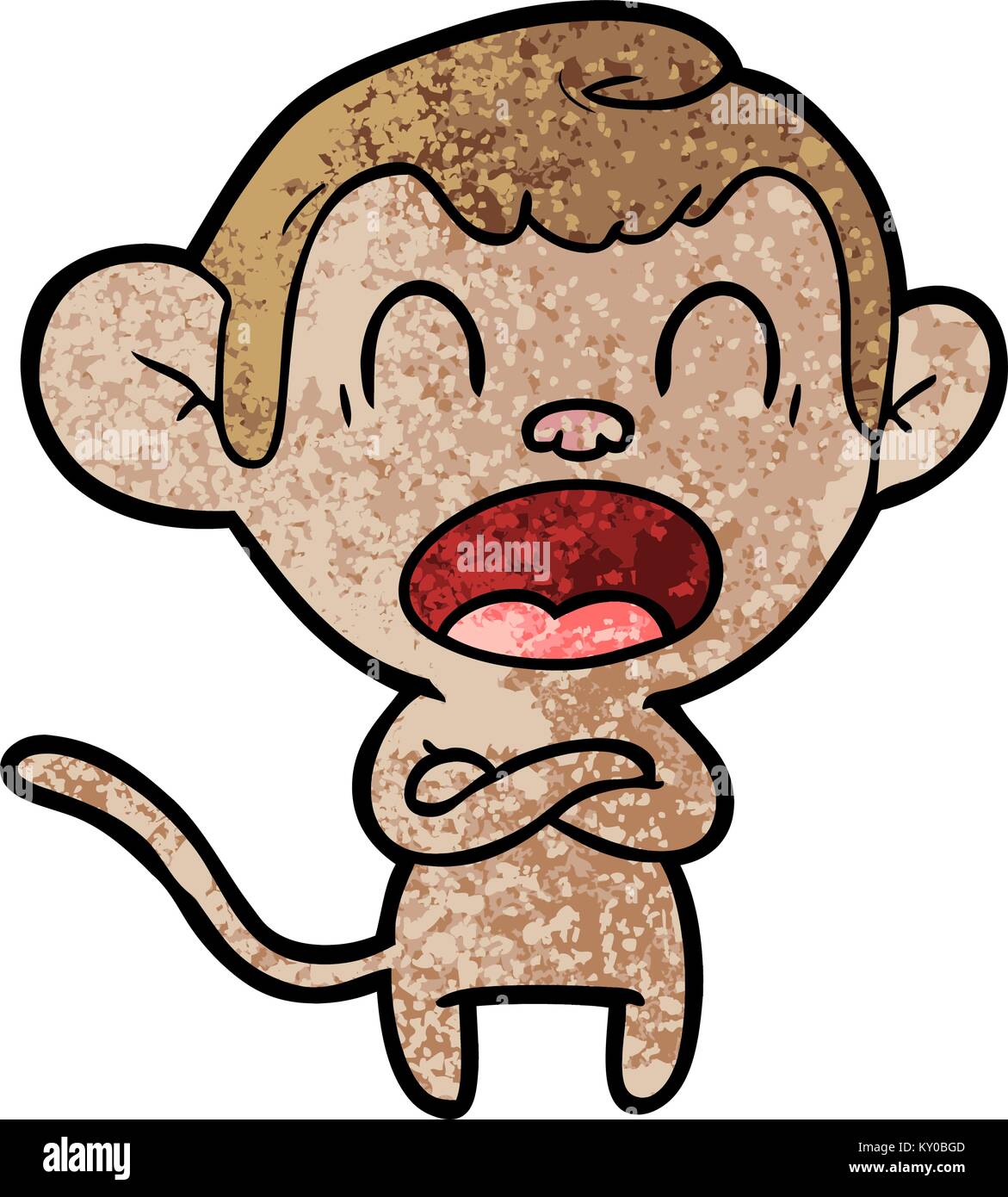 shouting cartoon monkey Stock Vector Image & Art - Alamy