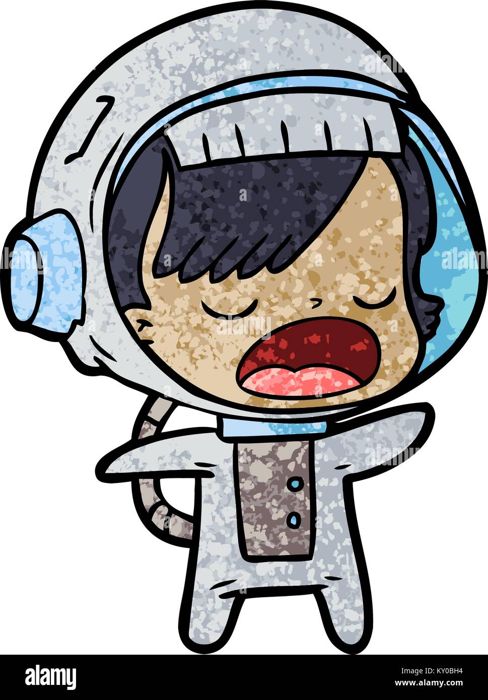 cartoon talking astronaut woman Stock Vector Image & Art - Alamy