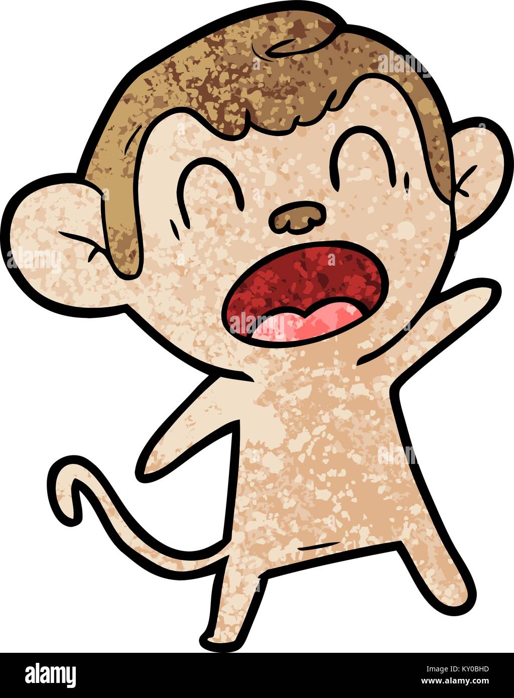 shouting cartoon monkey Stock Vector Image & Art - Alamy