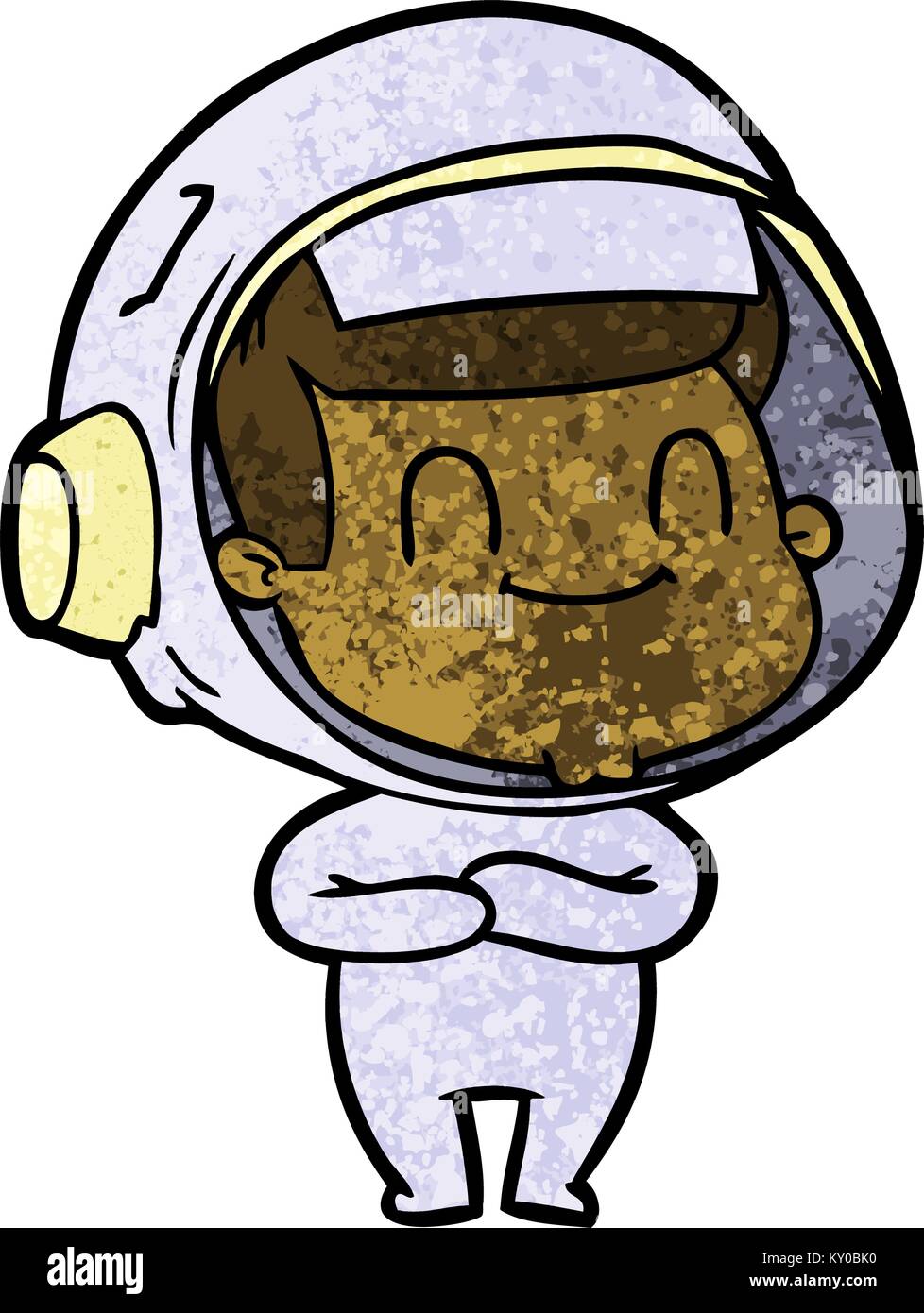 happy cartoon astronaut man Stock Vector Image & Art - Alamy