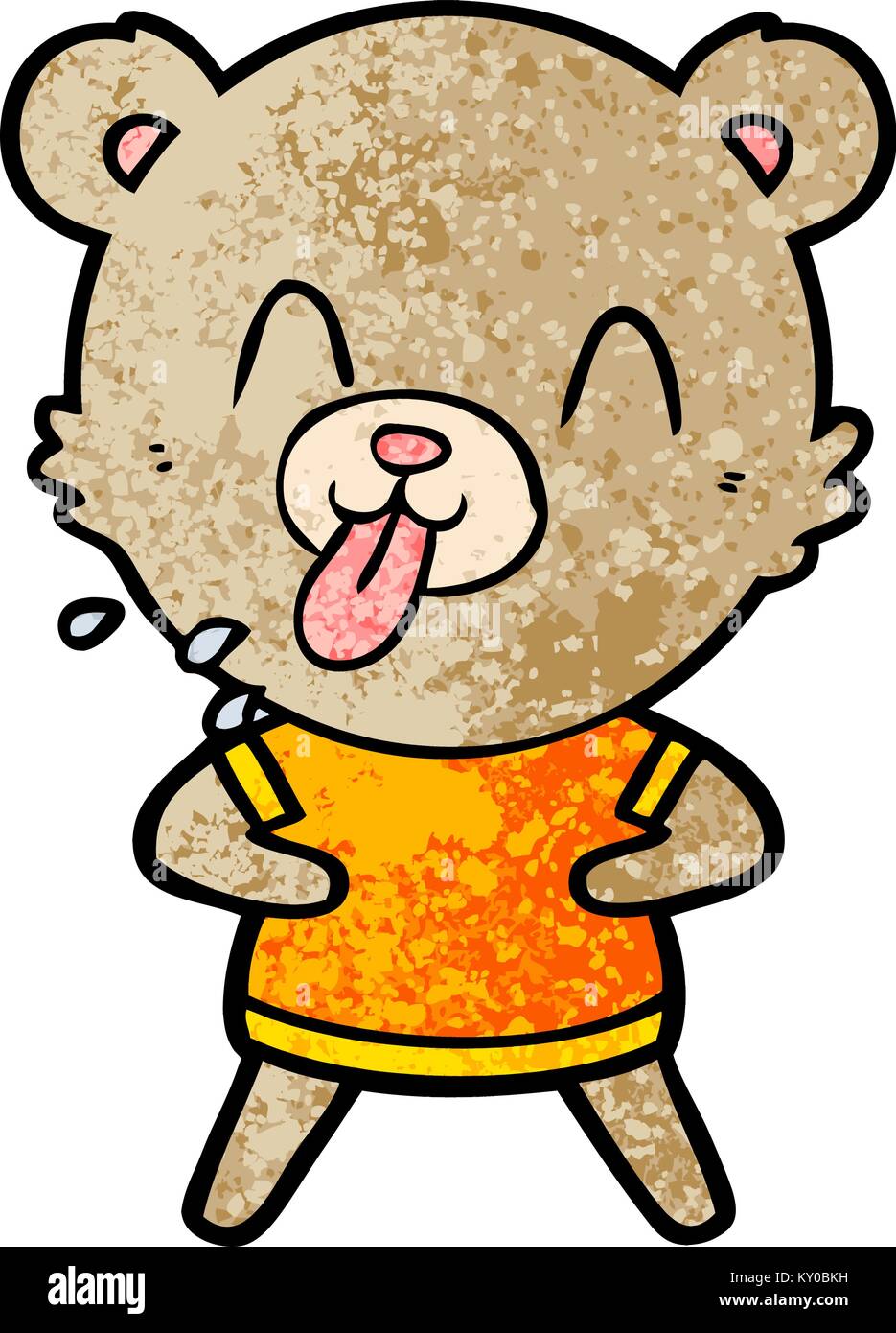 rude cartoon bear Stock Vector Image & Art - Alamy