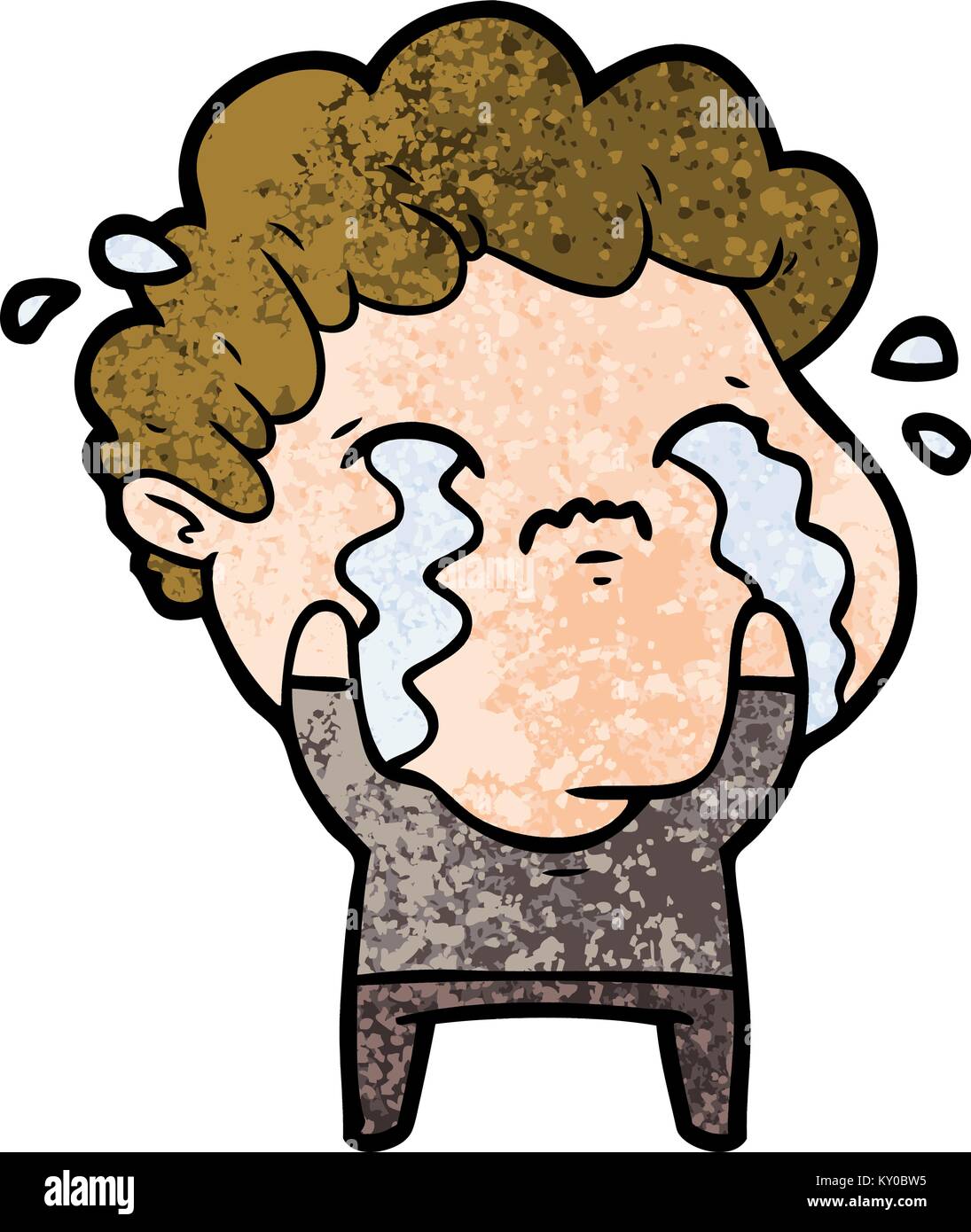 cartoon man crying Stock Vector Image & Art - Alamy