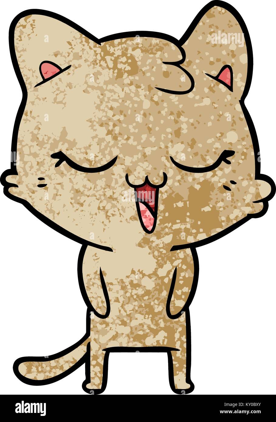 happy cartoon cat Stock Vector Image & Art - Alamy