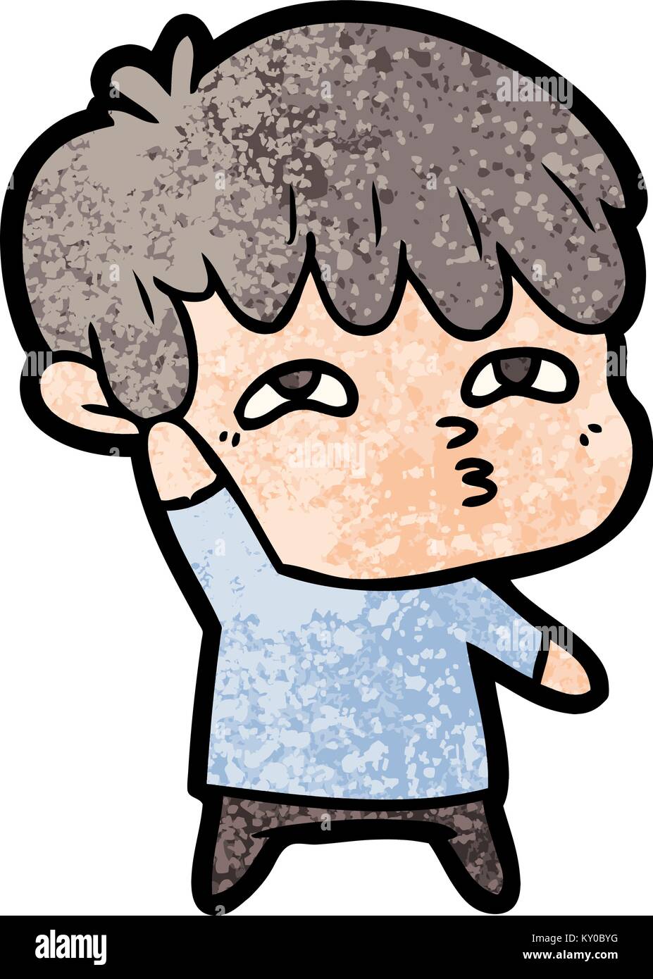 cartoon curious man Stock Vector Image & Art - Alamy