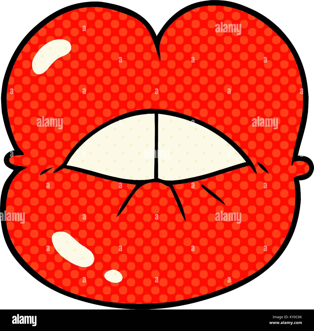 Biting her lips Stock Vector Images - Alamy