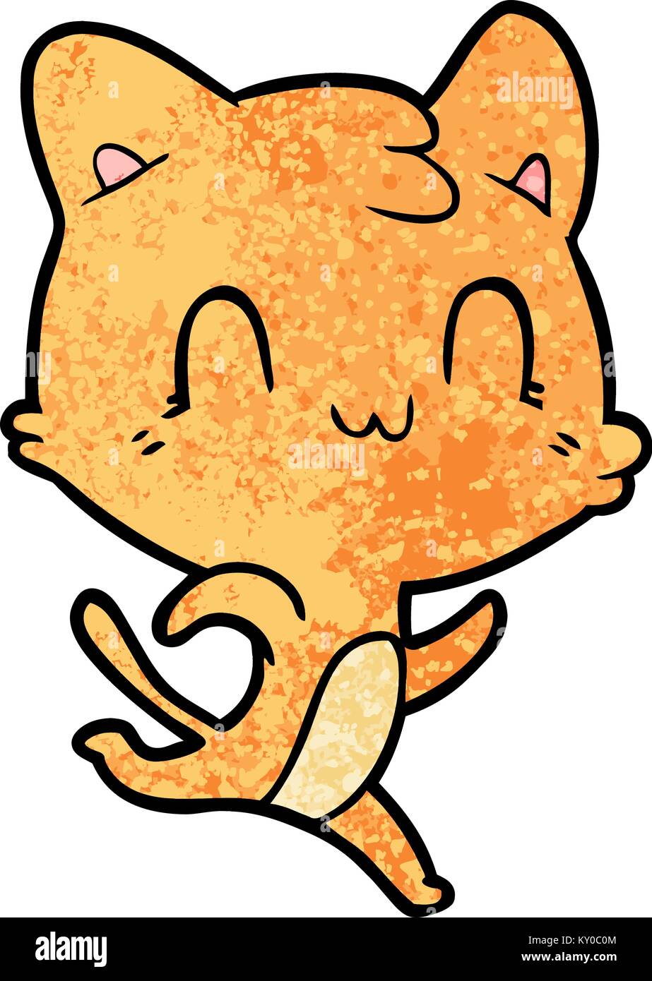 cartoon happy cat Stock Vector Image & Art - Alamy