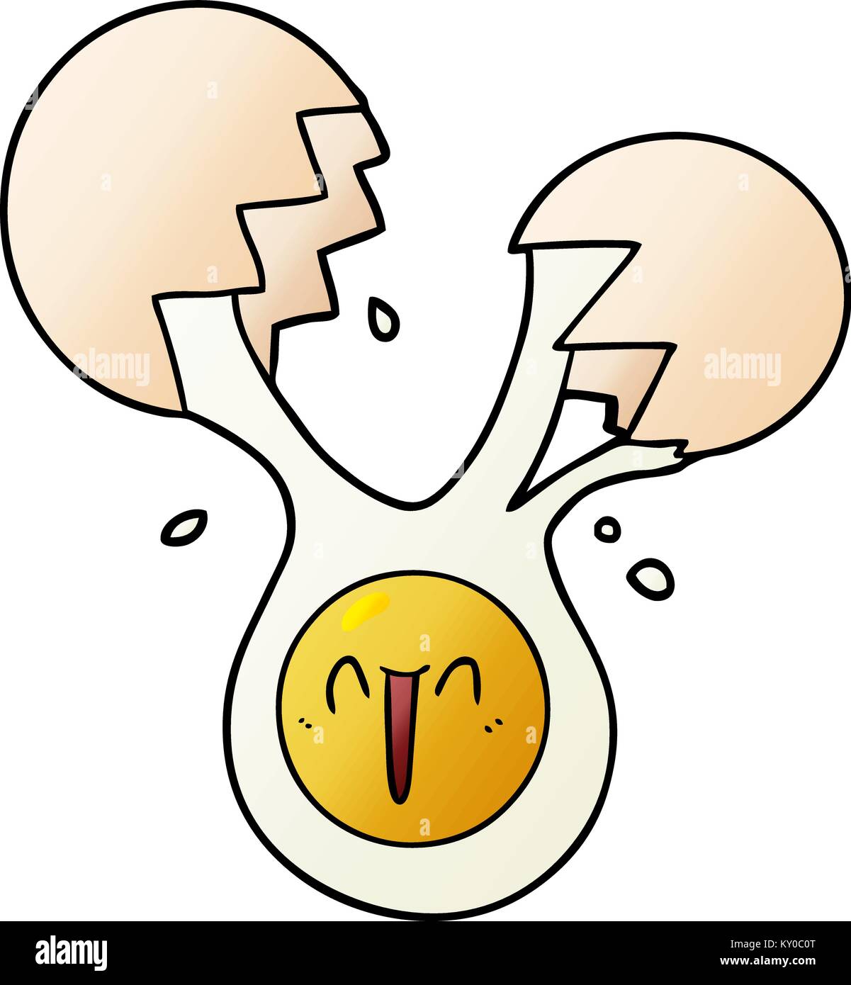 cracked egg cartoon Stock Vector Image & Art - Alamy