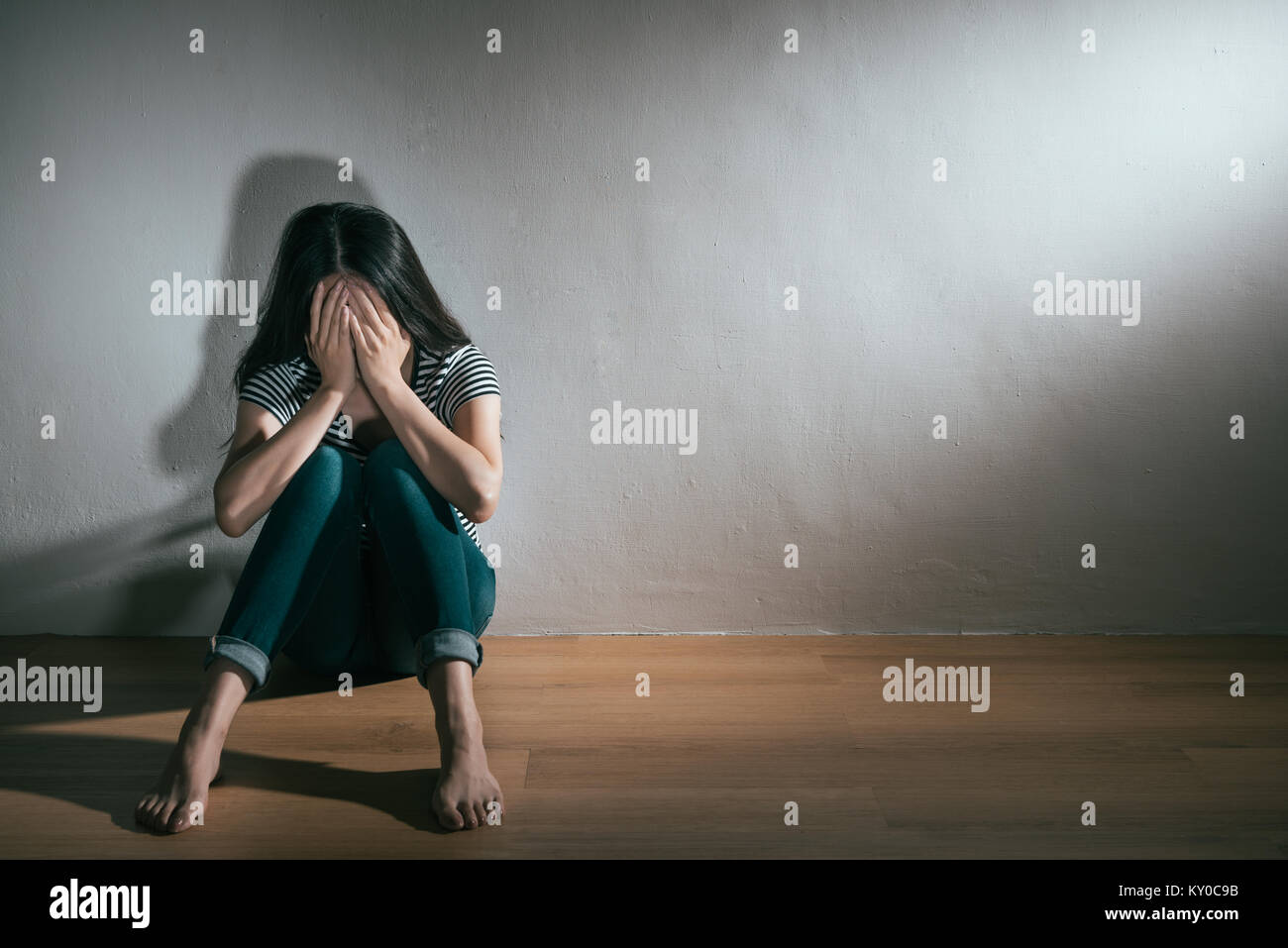 pretty elegant woman getting depression bipolar disorder problem ...