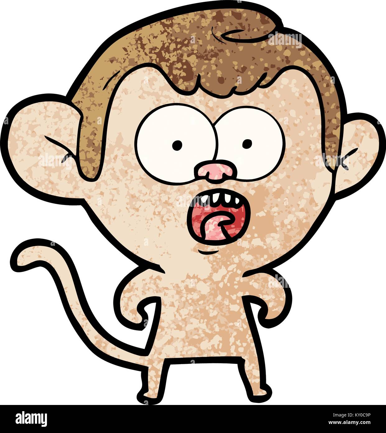 cartoon shocked monkey Stock Vector Image & Art - Alamy