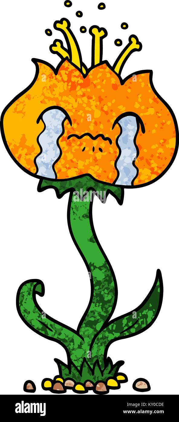 cartoon flower crying Stock Vector Image & Art - Alamy