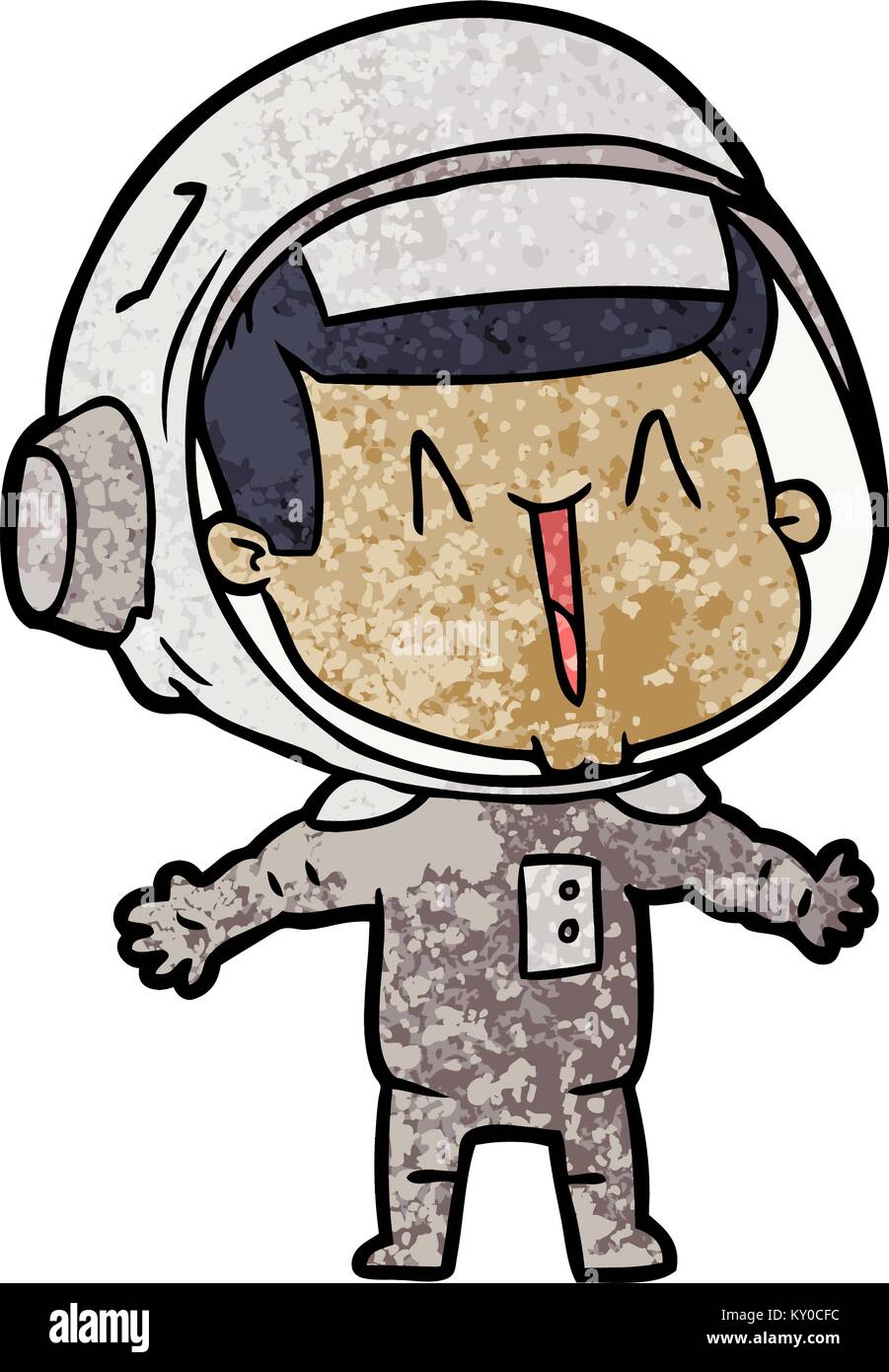 happy cartoon astronaut Stock Vector Image & Art - Alamy