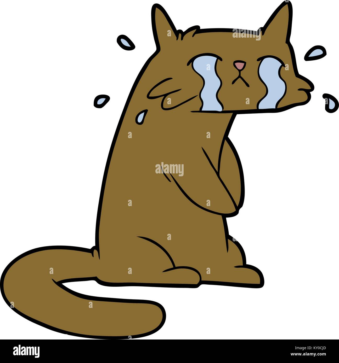 cartoon crying cat Stock Vector Image & Art - Alamy