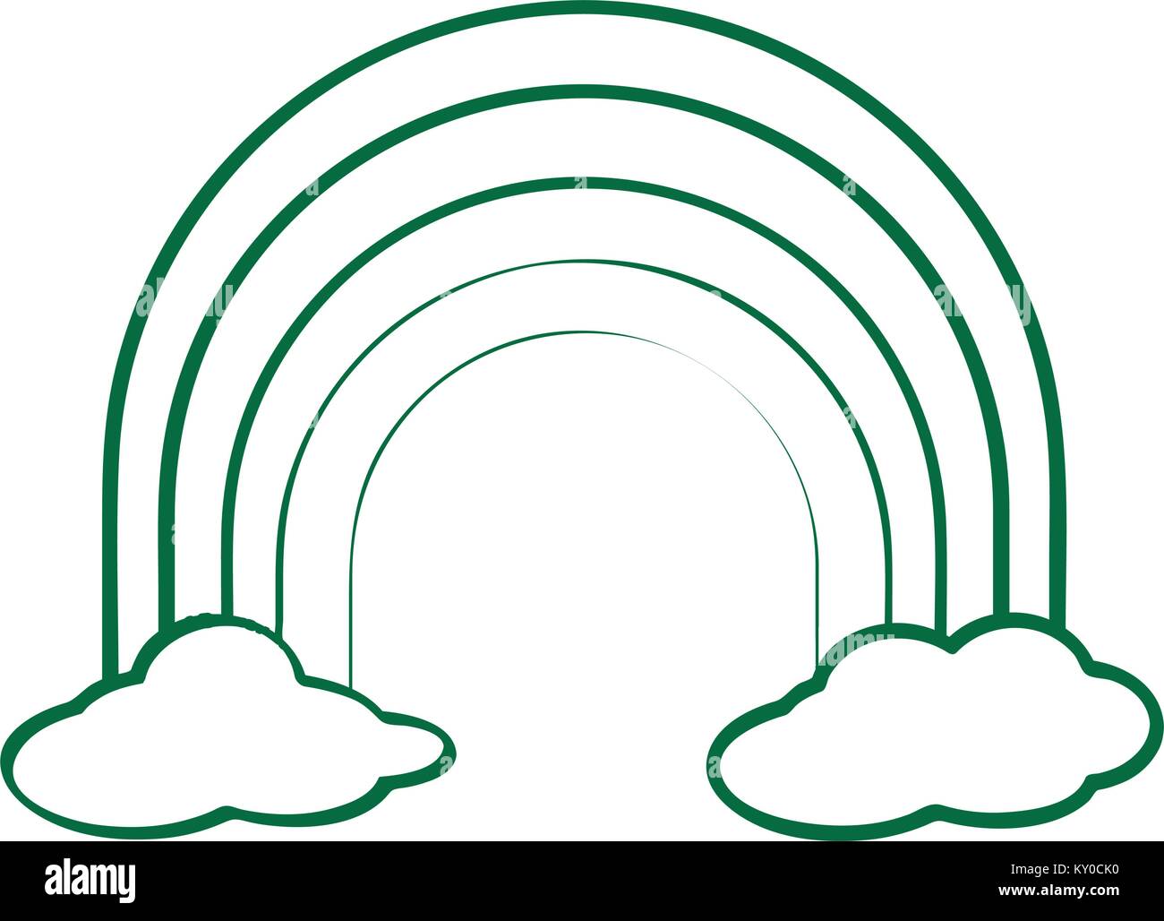 Isolated colored rainbow outline Stock Vector Image & Art - Alamy