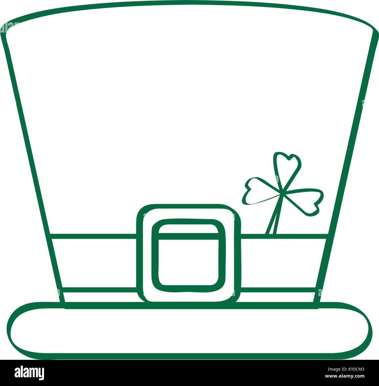 Patrick day hat outline Stock Vector Image & Art - Alamy