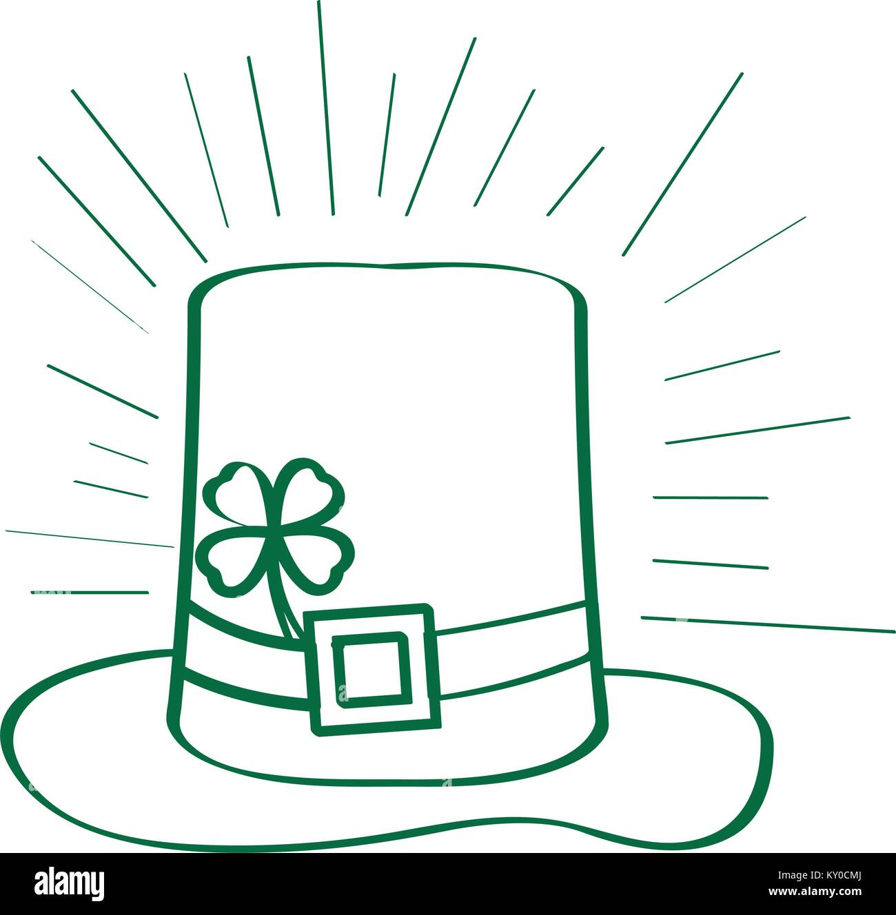 Patrick day hat outline Stock Vector Image & Art - Alamy