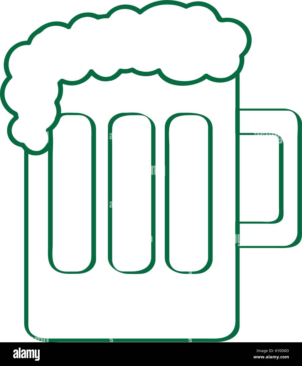 Isolated beer mug outline Stock Vector Image & Art - Alamy