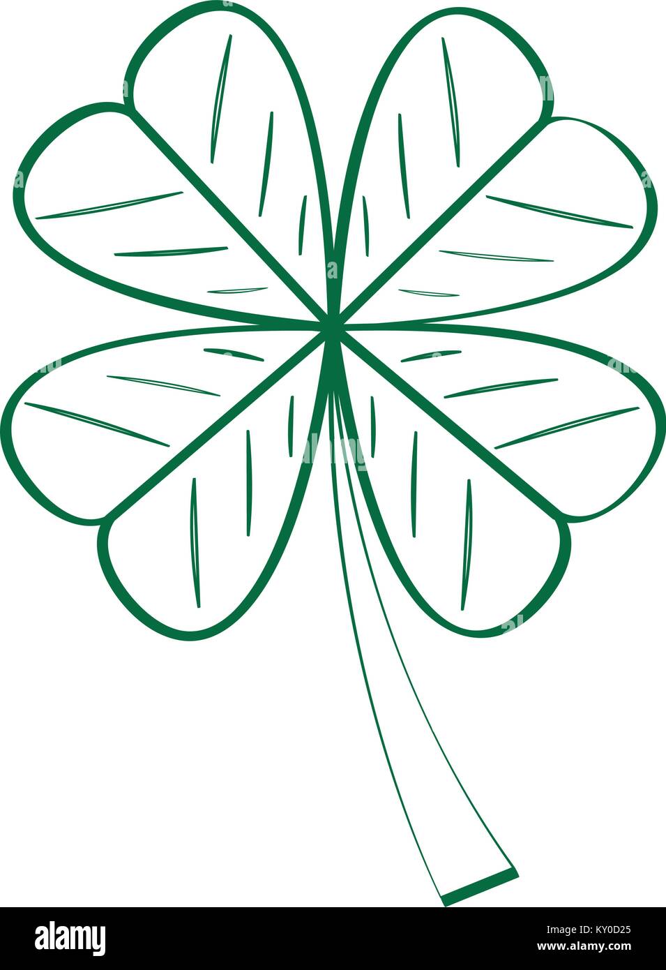Isolated traditional clover outline Stock Vector Image & Art - Alamy
