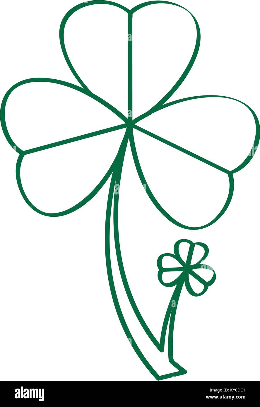 Isolated traditional clover outline Stock Vector Image & Art - Alamy