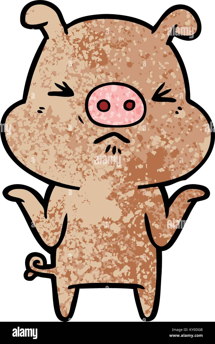 cartoon angry pig Stock Vector Image & Art - Alamy
