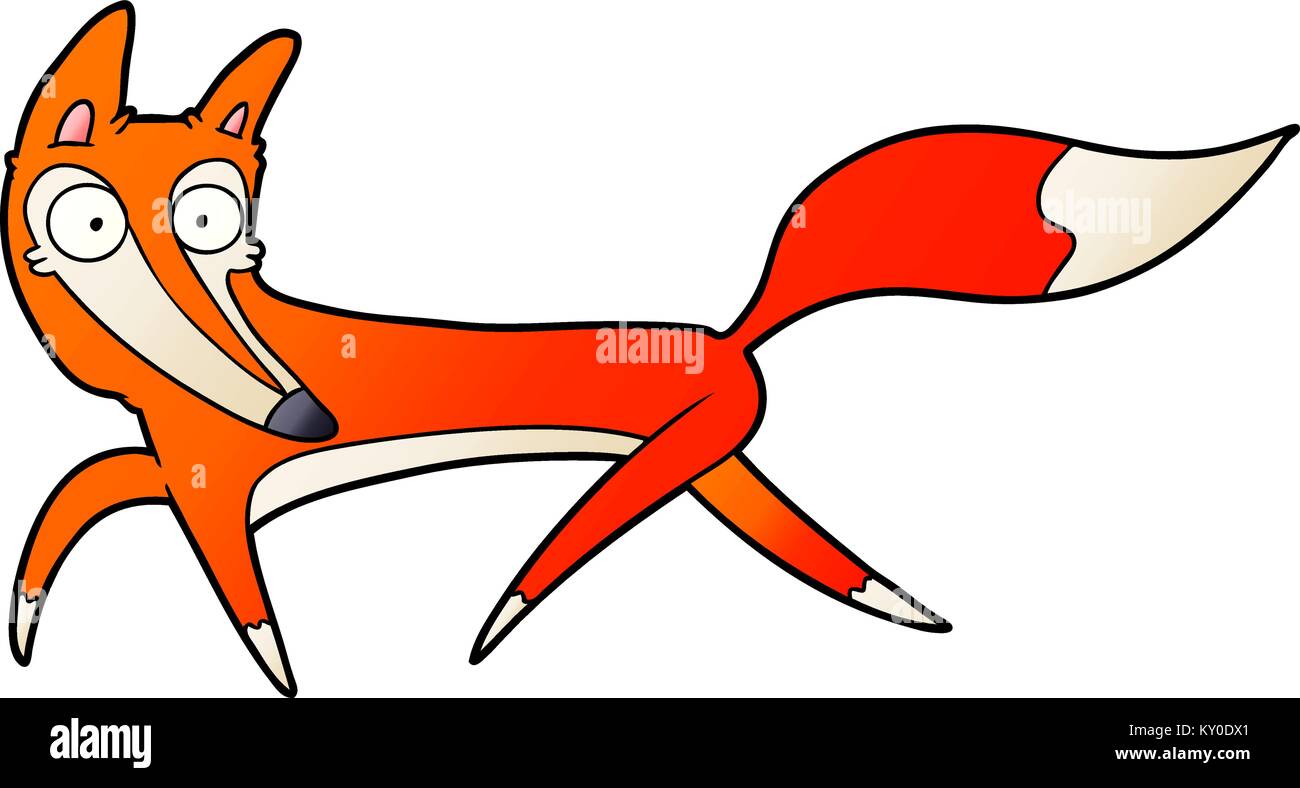 skinny cartoon fox Stock Vector Image & Art - Alamy