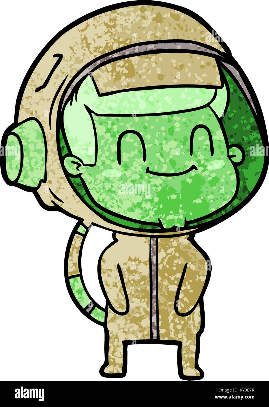 happy cartoon astronaut man Stock Vector Image & Art - Alamy