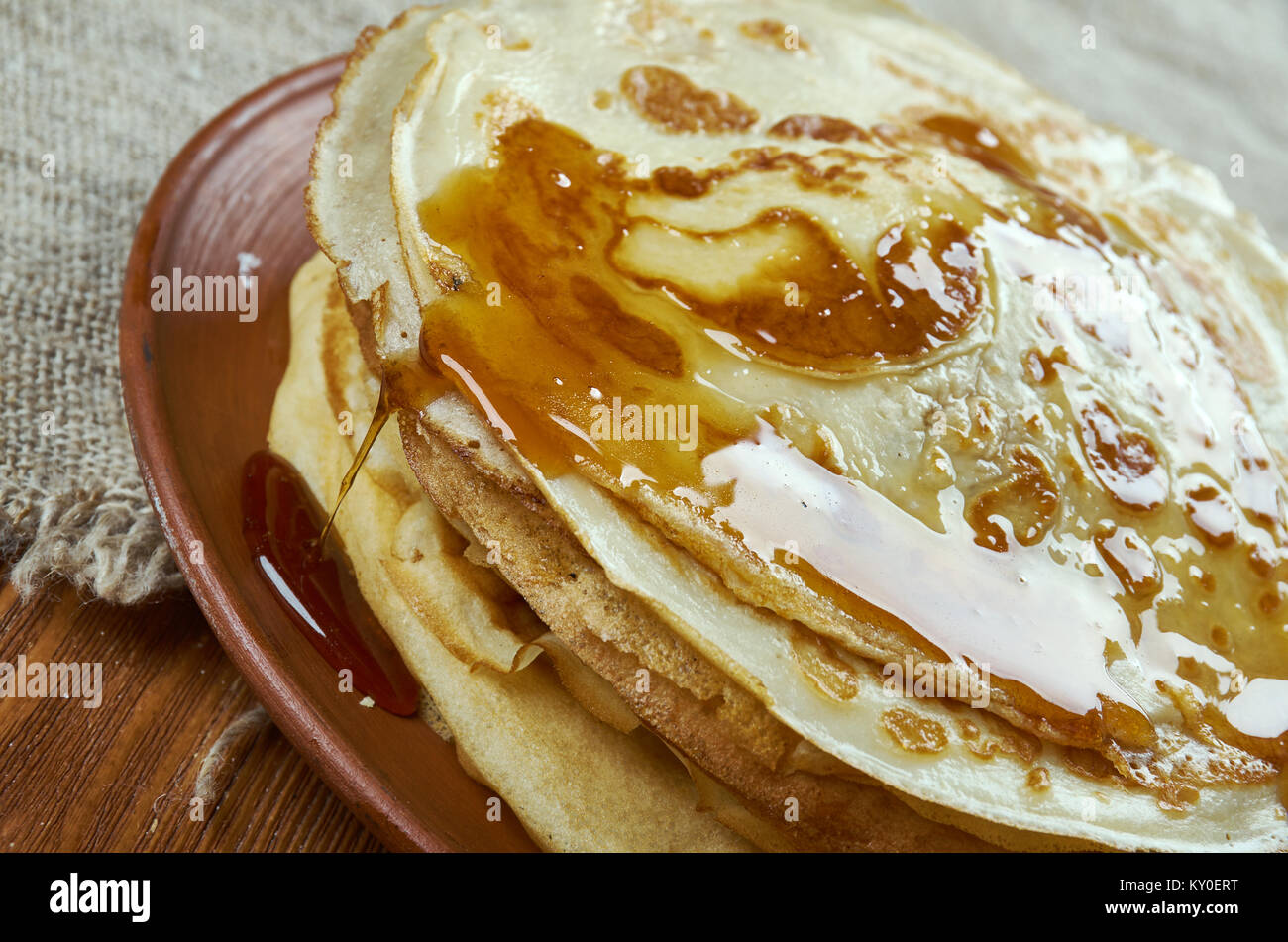 Ghrayaf - Algerian pancakes, Maghreb cuisine. close up Stock Photo - Alamy