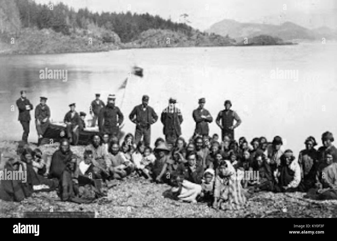 HMS Boxer's crew and Nootka Sound inhabitants Stock Photo - Alamy
