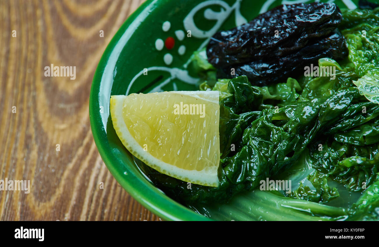 Horta Vrasta - Greek Boiled Dandelion Leafy Greens Stock Photo - Alamy