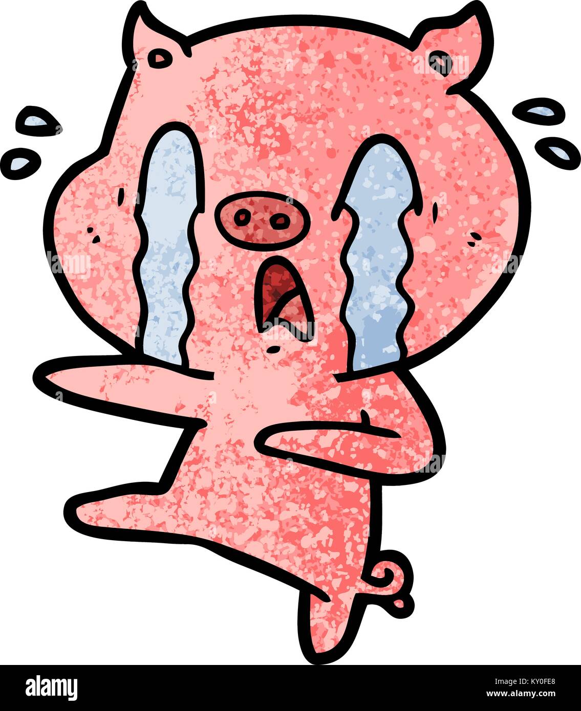 crying pig cartoon Stock Vector Image & Art - Alamy