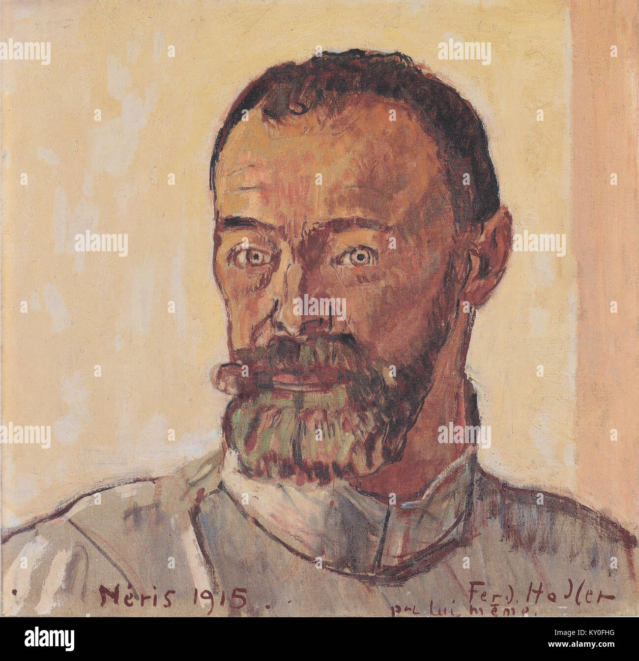 This self-portrait by the Swiss artist Ferdinand Hodler, titled 'Selbstbildnis von Néris ...