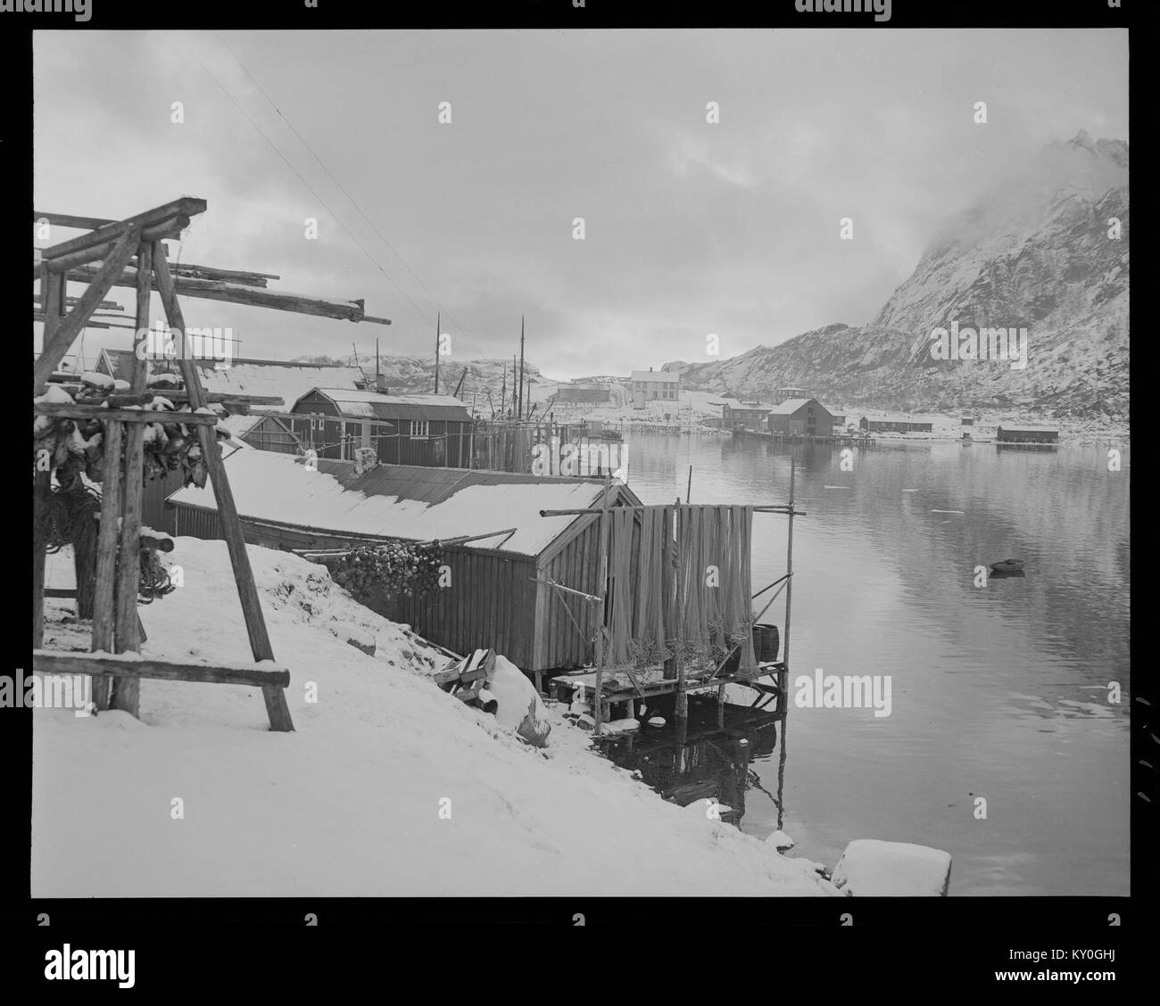 Norway houses view Black and White Stock Photos & Images - Alamy