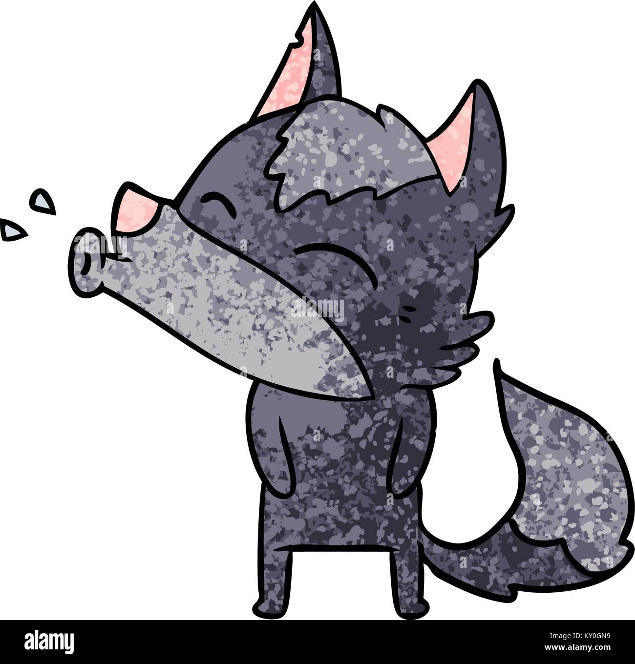 howling wolf cartoon Stock Vector Image & Art - Alamy