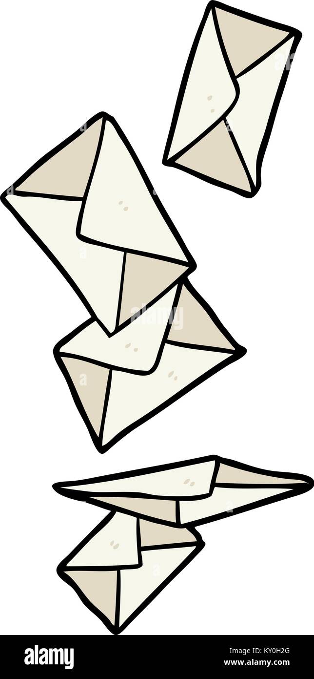 cartoon envelopes falling Stock Vector Image & Art - Alamy