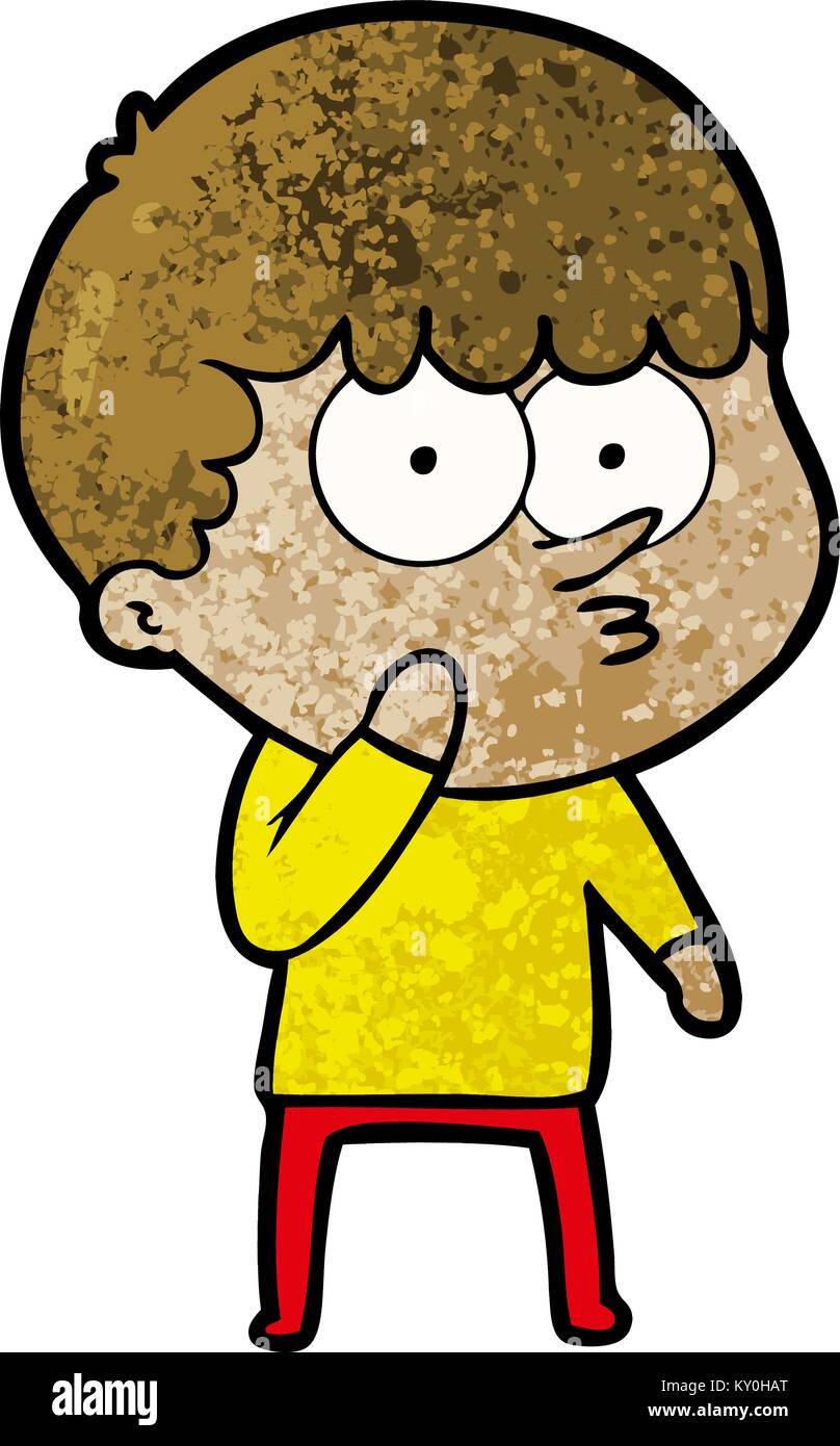 cartoon curious boy Stock Vector Image & Art - Alamy