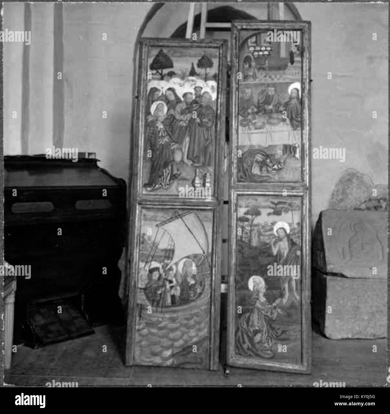 Hårds Church in Sweden is depicted in this image, showcasing its ...