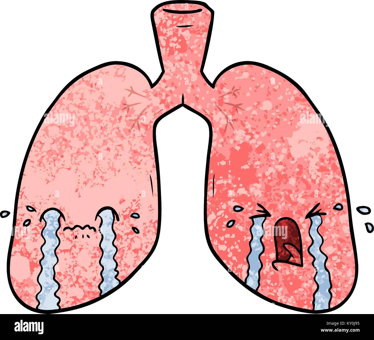 cartoon lungs crying Stock Vector Image & Art - Alamy