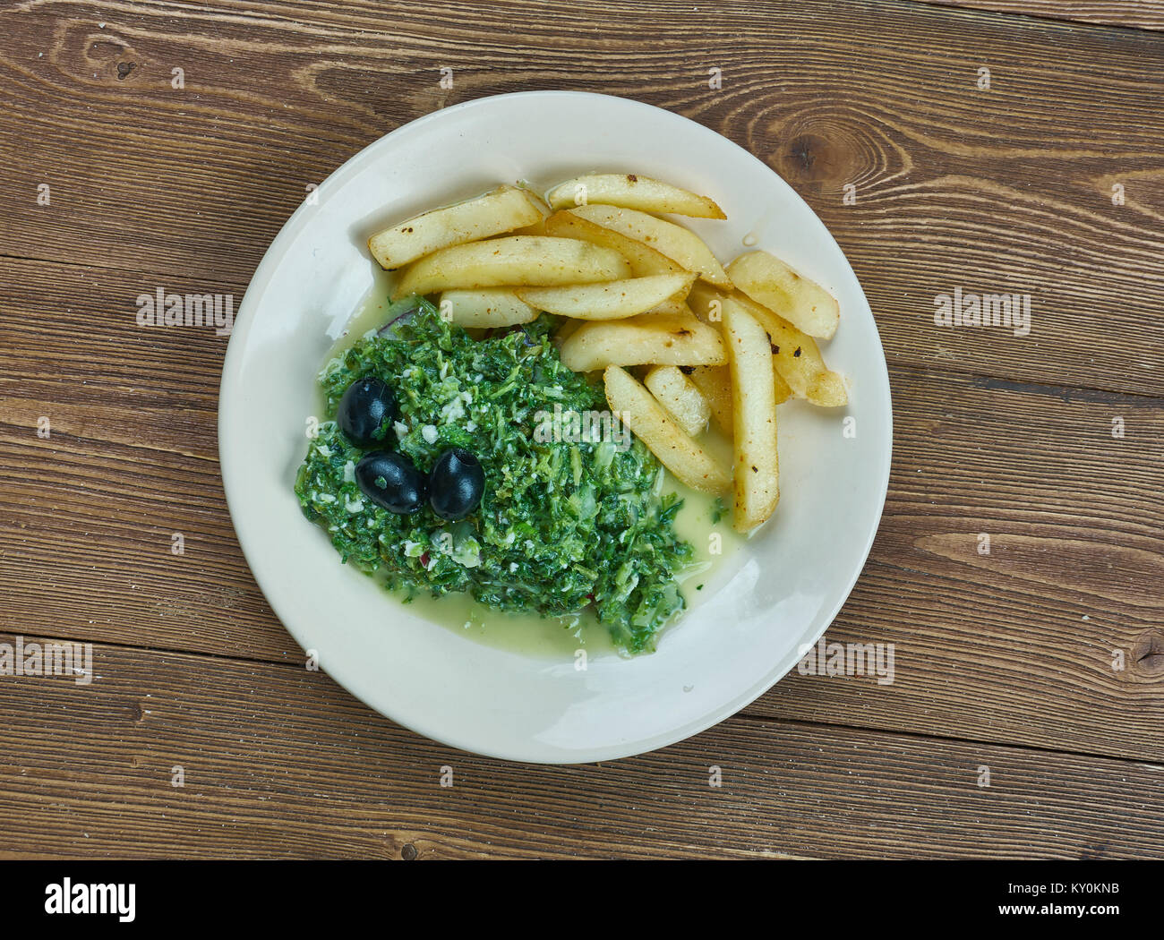 Ndole - Cameroonian dish consisting of stewed nuts, ndoleh and fish or ...