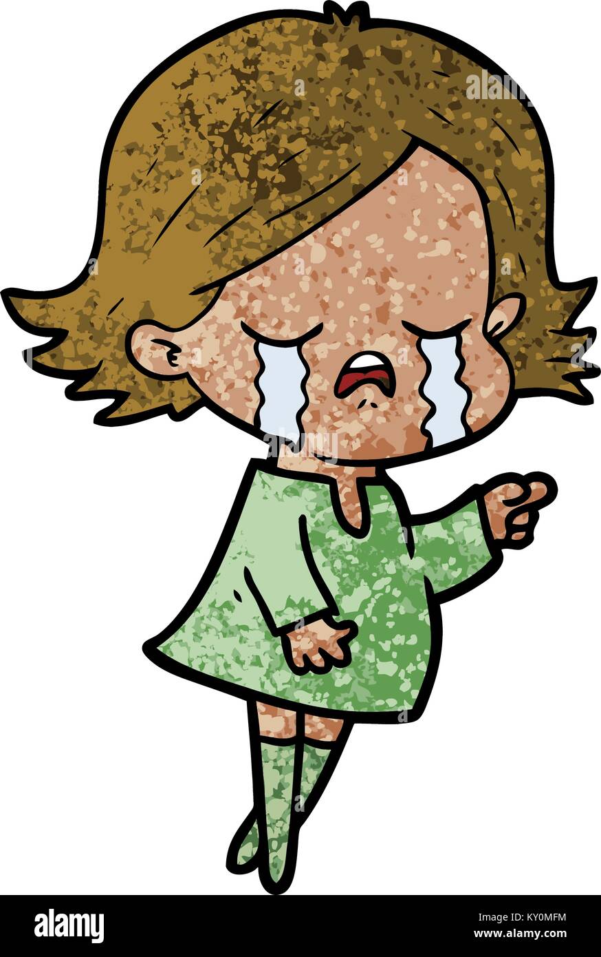 cartoon girl crying Stock Vector Image & Art - Alamy