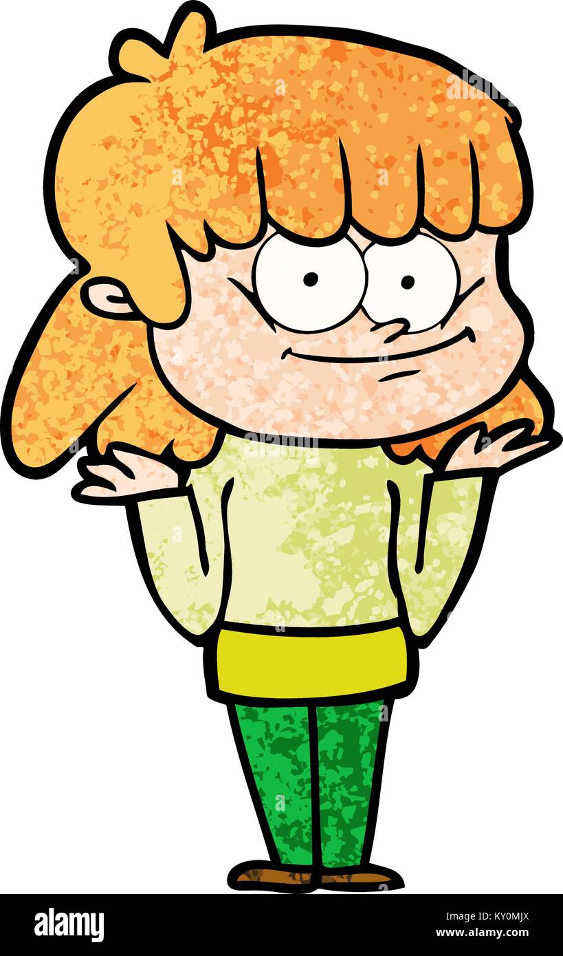 cartoon smiling woman Stock Vector Image & Art - Alamy