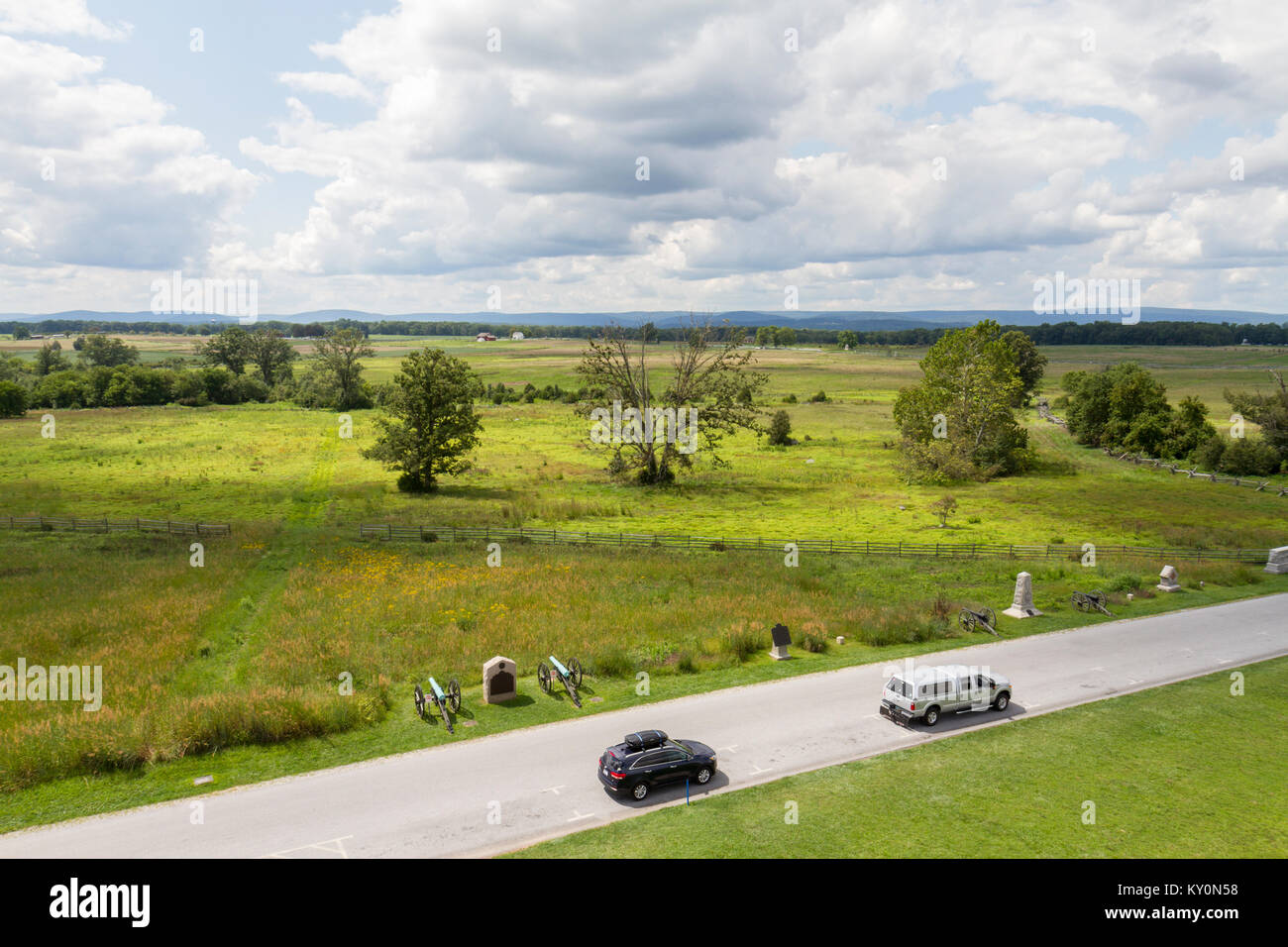 Gettysburg cemetery aerial hi-res stock photography and images - Alamy