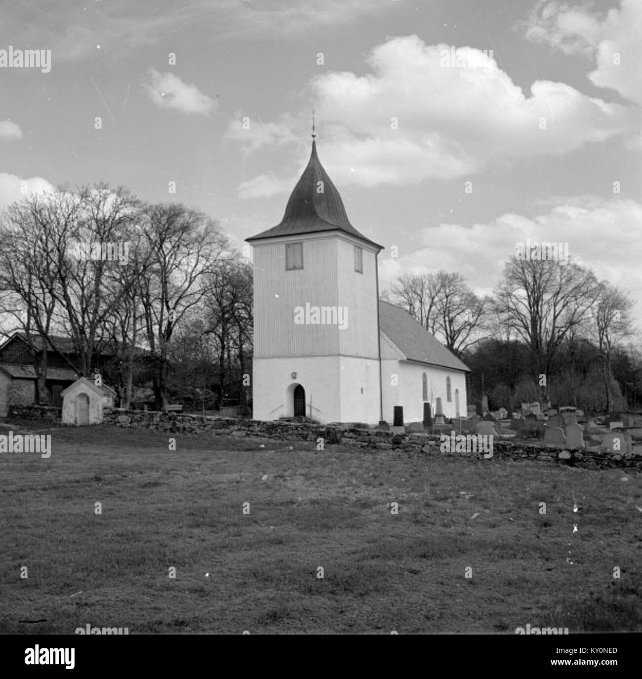 *Hölta kyrka* is a historic church in Sweden, captured in the KMB ...