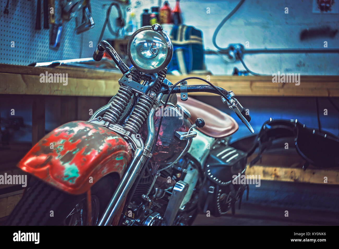 Custom motorcycle rider hi-res stock photography and images - Alamy