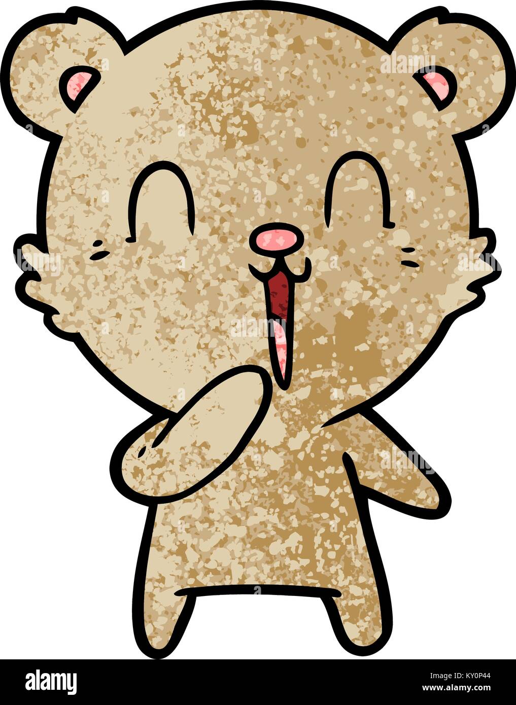 happy laughing cartoon bear Stock Vector Image & Art - Alamy