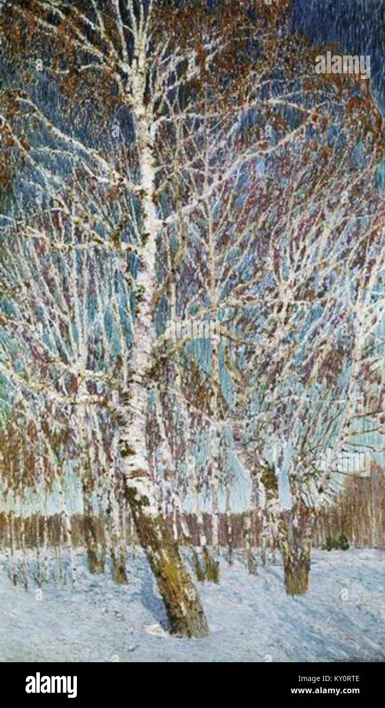 'February Glaze' is a 1904 painting by Russian artist Igor Grabar ...