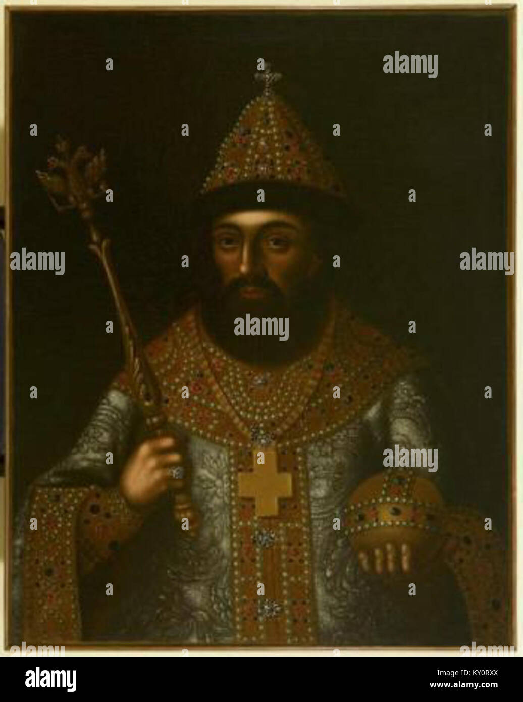This painting or portrait depicts Fedor I, created by an anonymous ...