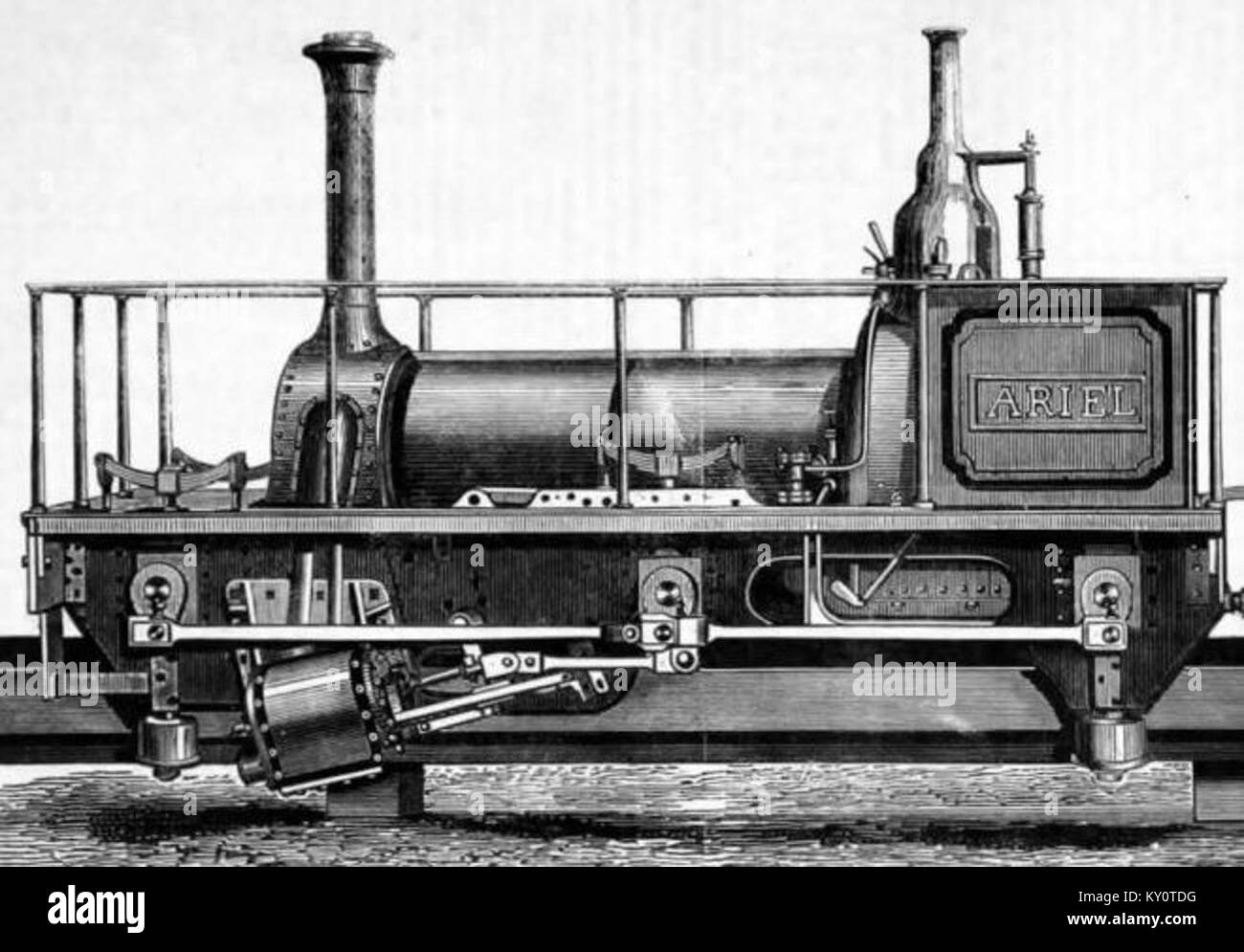 Fell's Narrow Gauge Locomotive, Alershot Railway. Constructed by Messrs ...