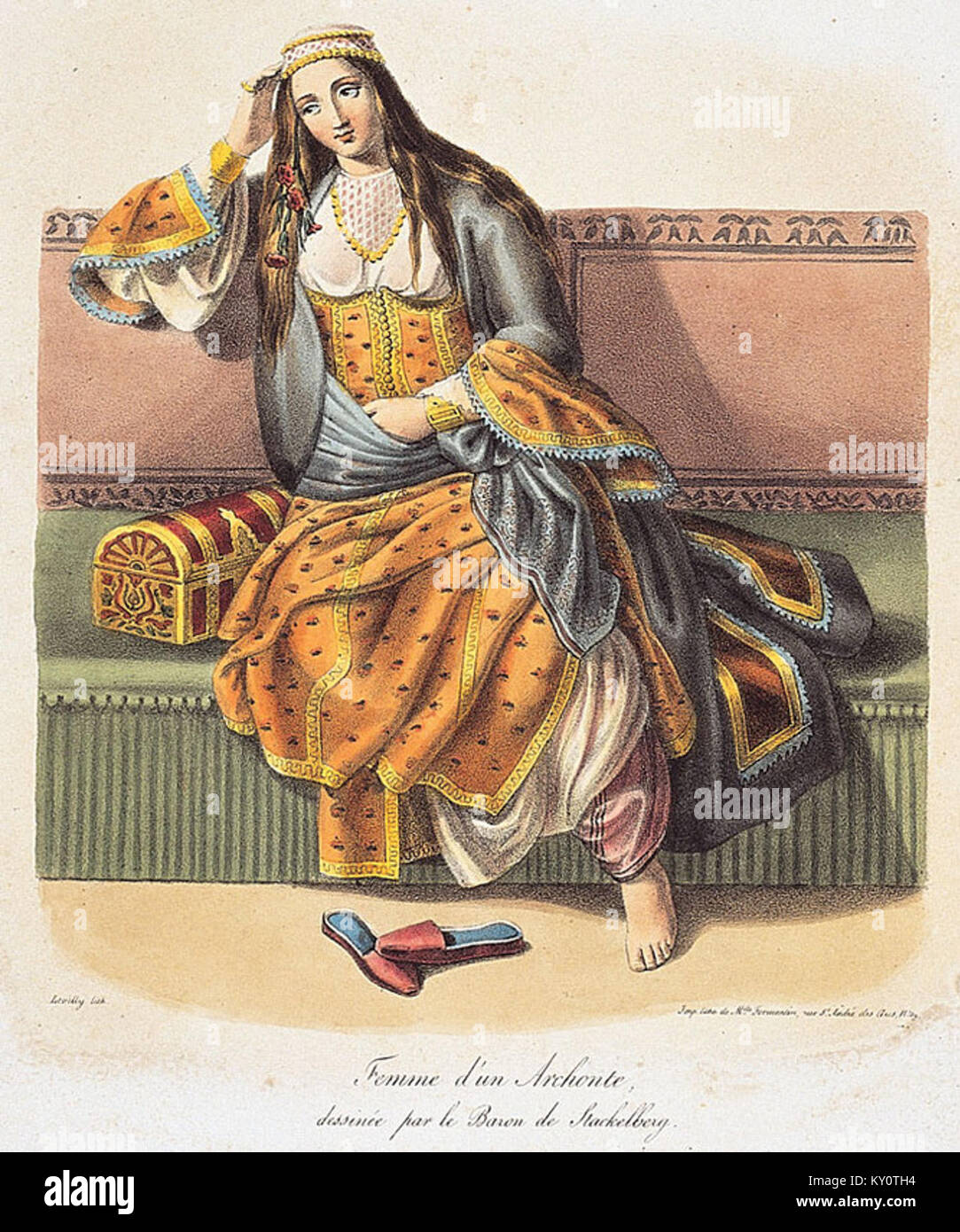 Femme d'un Archonte, dessinée par le baron de Stackelberg - Stackelberg ...
