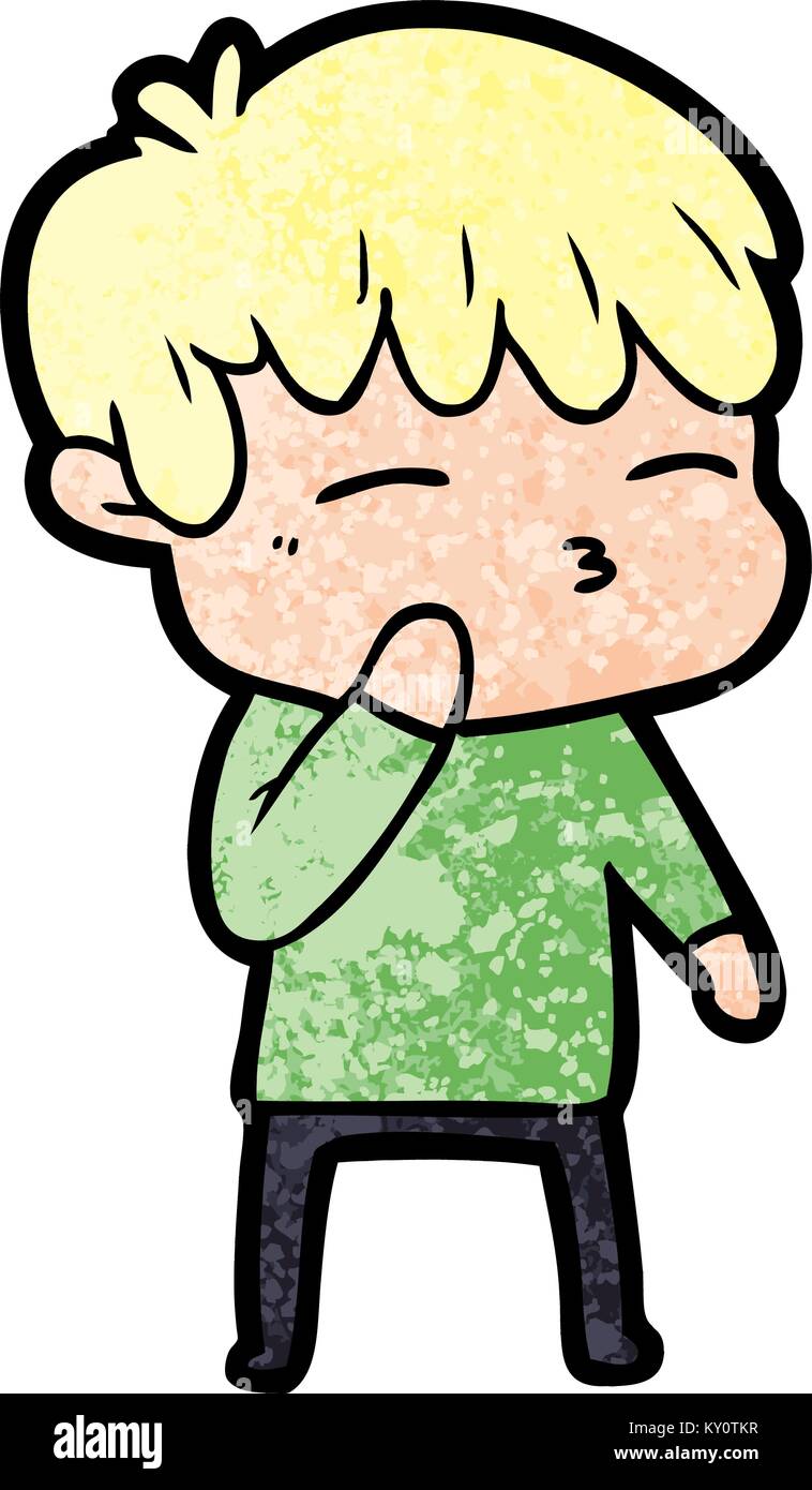 cartoon curious boy Stock Vector Image & Art - Alamy